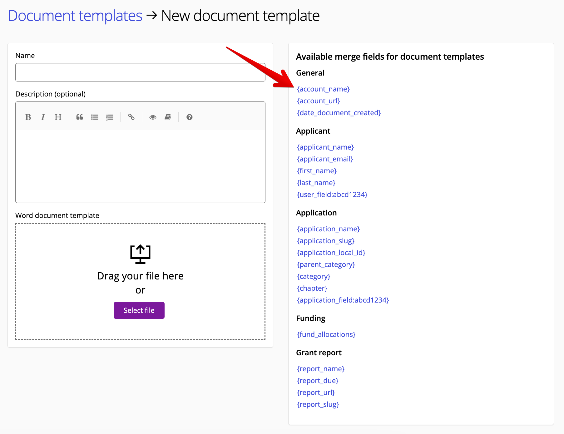 Documents and document templates – Good Grants Help Centre